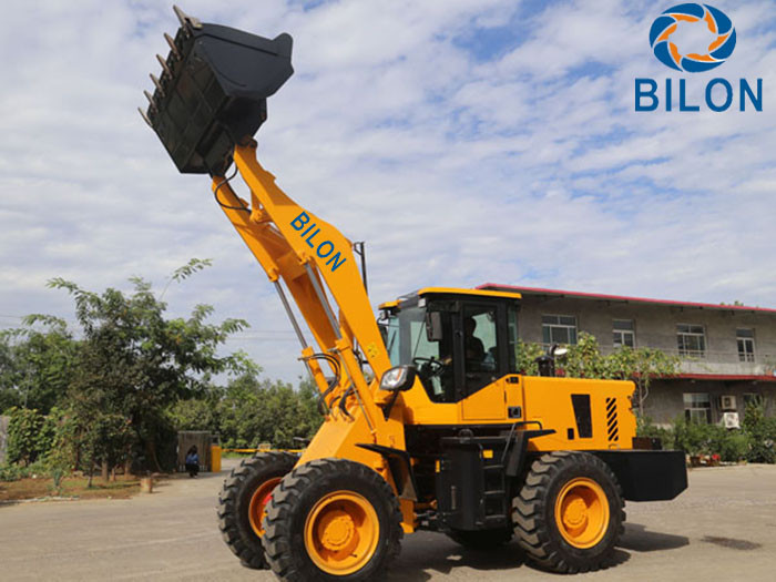 Smooth Handling 42KW Wheel Loader with Dry type Axle Fork Attachment 30 ...