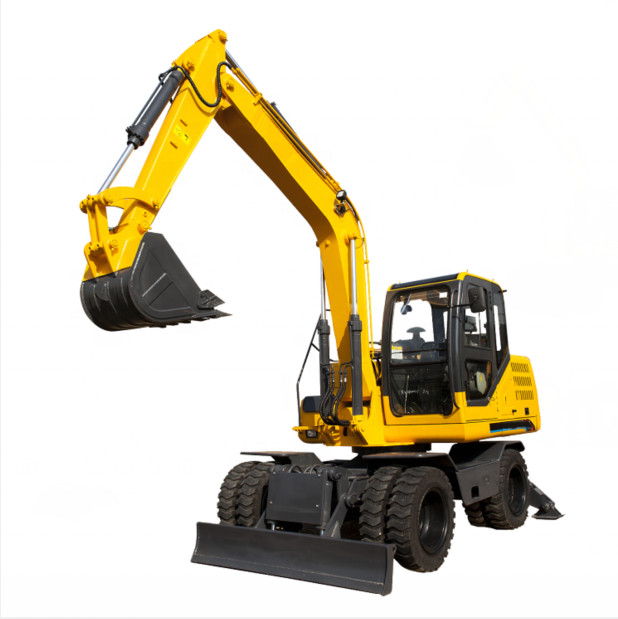 8000kg Mini Bucket Wheel Excavator Steering Wheel Type Low Consumption