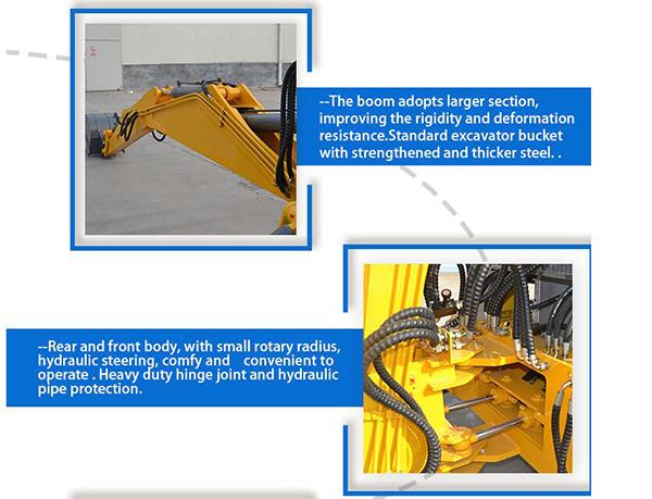 0.8-1.2m3 Bucket Capacity Backhoe Loader For Building Construction