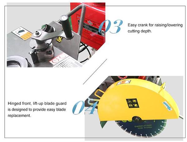 Walk Behind Concrete Slab Cutting Machine 13HP Asphalt Cutting Machine