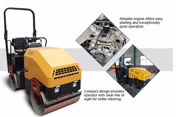 2 Ton Hand Road Roller , Stable Running Diesel Road Roller 30% Grade ...