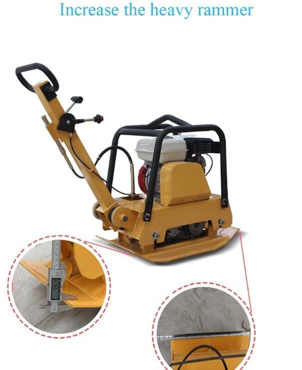 Road Vibratory Plate Compactor 5.5HP Gasoline Engine Vibrator Machine
