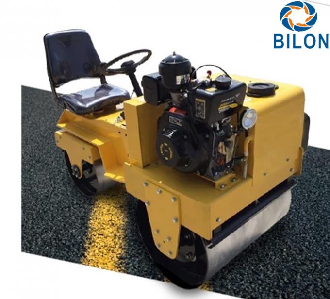 6HP 2 Drum Ride - On Vibratory Road Roller Water Tank 15L 700kg