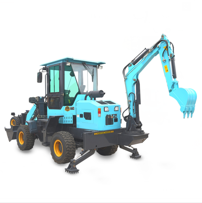60-120HP Diesel Excavator Backhoe Loader Multi - Purpose 4 Wheel Drive