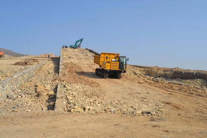 12 Ton Crawler Dump Truck Tracked Carrier For Mud Road , Swamp , Snow ...