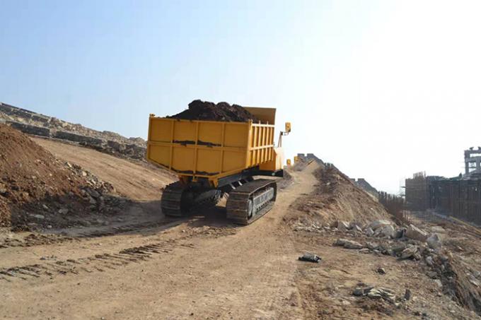 12 Ton Crawler Dump Truck Tracked Carrier For Mud Road , Swamp , Snow ...