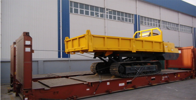 12 Ton Crawler Dump Truck Tracked Carrier For Mud Road , Swamp , Snow ...
